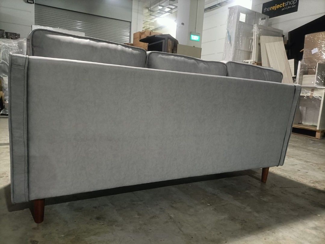 (PRE ORDER) CAT FRIENDLY VALENTE DESIGNS 3 Seater Sofa in QUARRY GREY ...