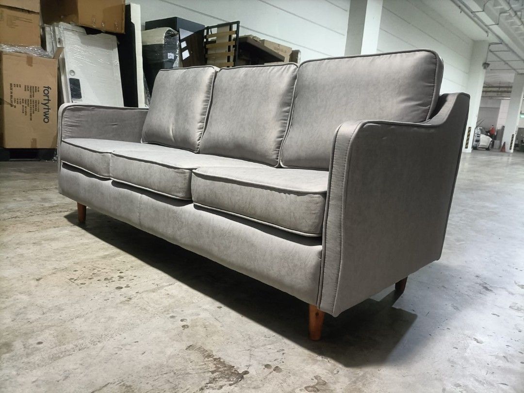 (PRE ORDER) CAT FRIENDLY VALENTE DESIGNS 3 Seater Sofa in QUARRY GREY ...