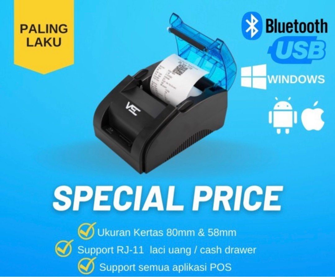 Printer Thermal Bluetooth Cetak Struk Kasir / PPOB, Elektronik, Bagian Komputer & Aksesoris di ...