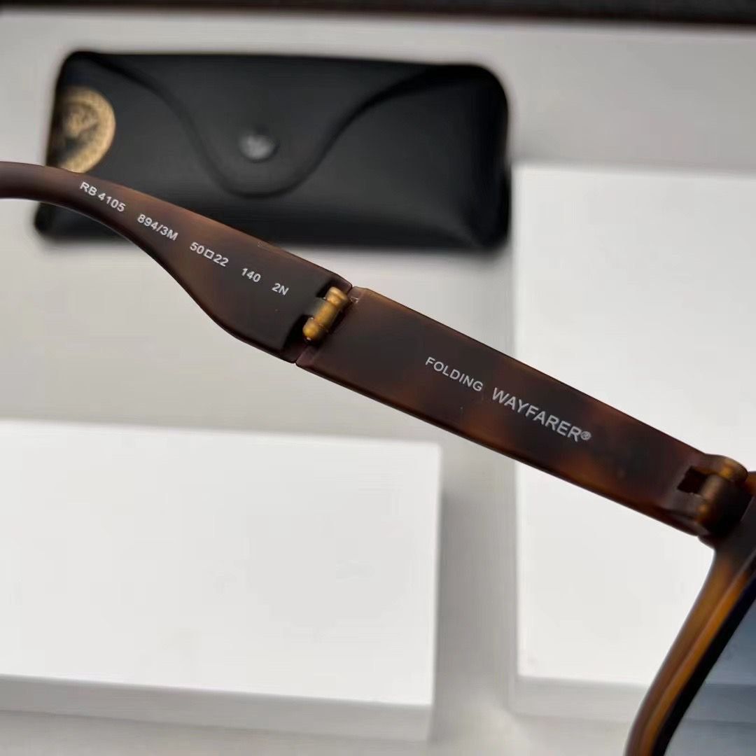 RayBan RB4105 Folding Wayferer, Men's Fashion, Watches & Accessories ...