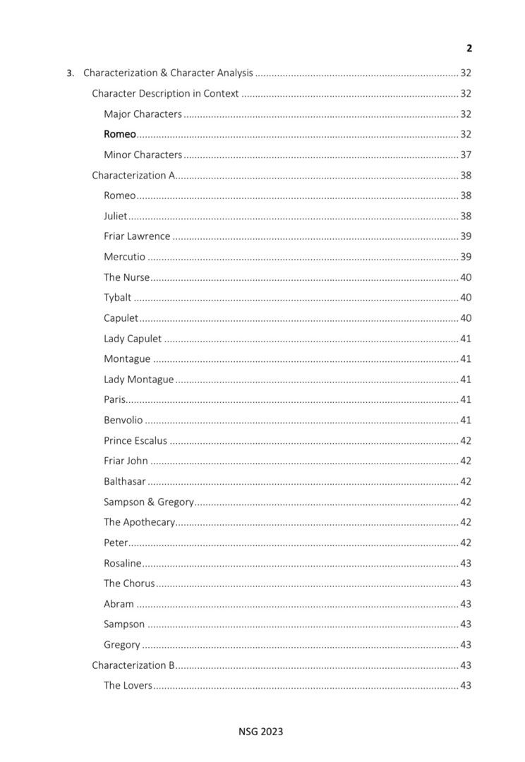 ROMEO AND JULIET SHAKESPEARE 2024 LITERATURE IN ENGLISH O LEVEL/IP ...