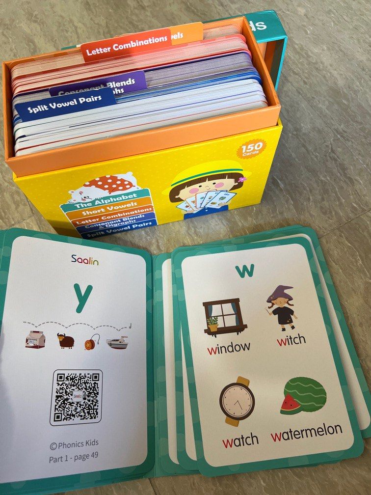 Saalin Phonics Kids Flashcards, Hobbies & Toys, Books & Magazines ...