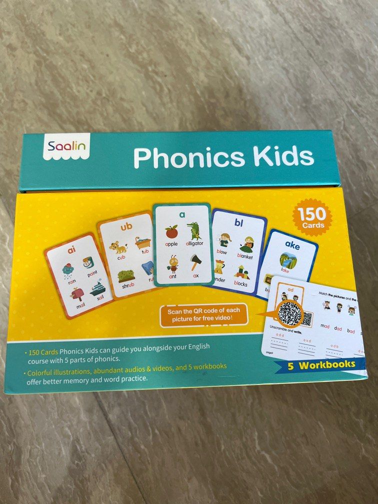 Saalin Phonics Kids Flashcards, Hobbies & Toys, Books & Magazines ...