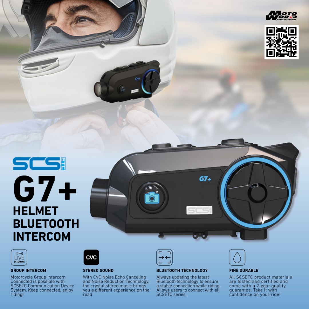 SCS G7+ Helmet Camera Dashcam with Bluetooth Intercom for Motorcycle by SCSETC, Motorcycles ...