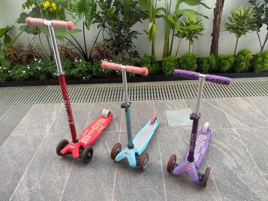 Set of 3 Micro Scooters - Micro Maxi and Micro Mini, Sports Equipment ...