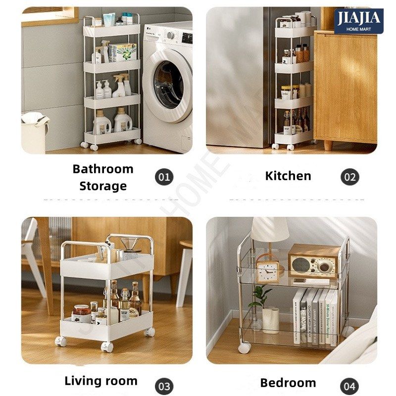 SG Trolley Rack / Multipurpose Push Cart Tray Storage Shelf Kitchen ...