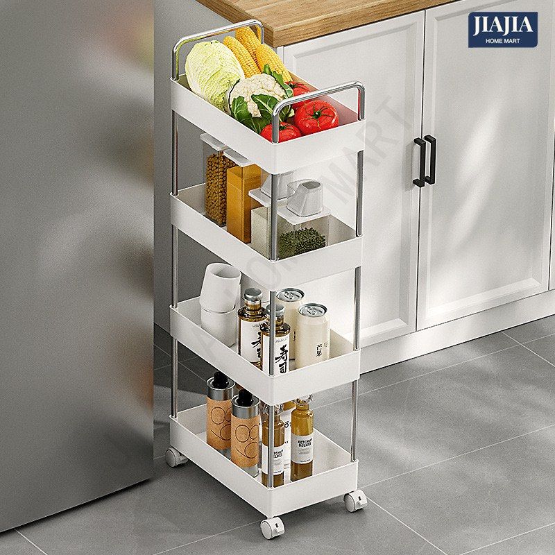 SG Trolley Rack / Multipurpose Push Cart Tray Storage Shelf Kitchen ...