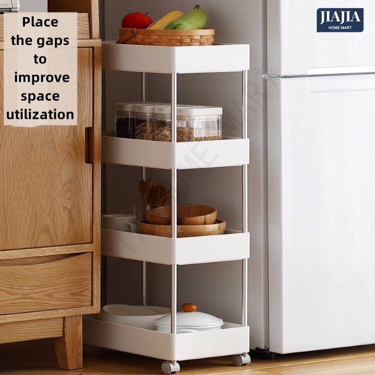 SG Trolley Rack / Multipurpose Push Cart Tray Storage Shelf Kitchen ...