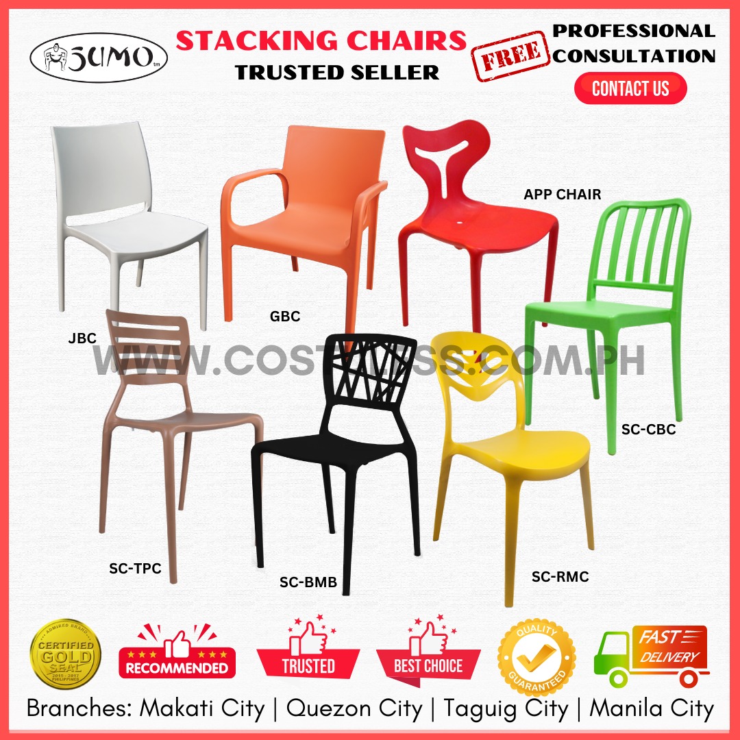 STACKING CHAIRS, Monobloc Chairs, Plastic Chair, Stackable Chair, Home ...