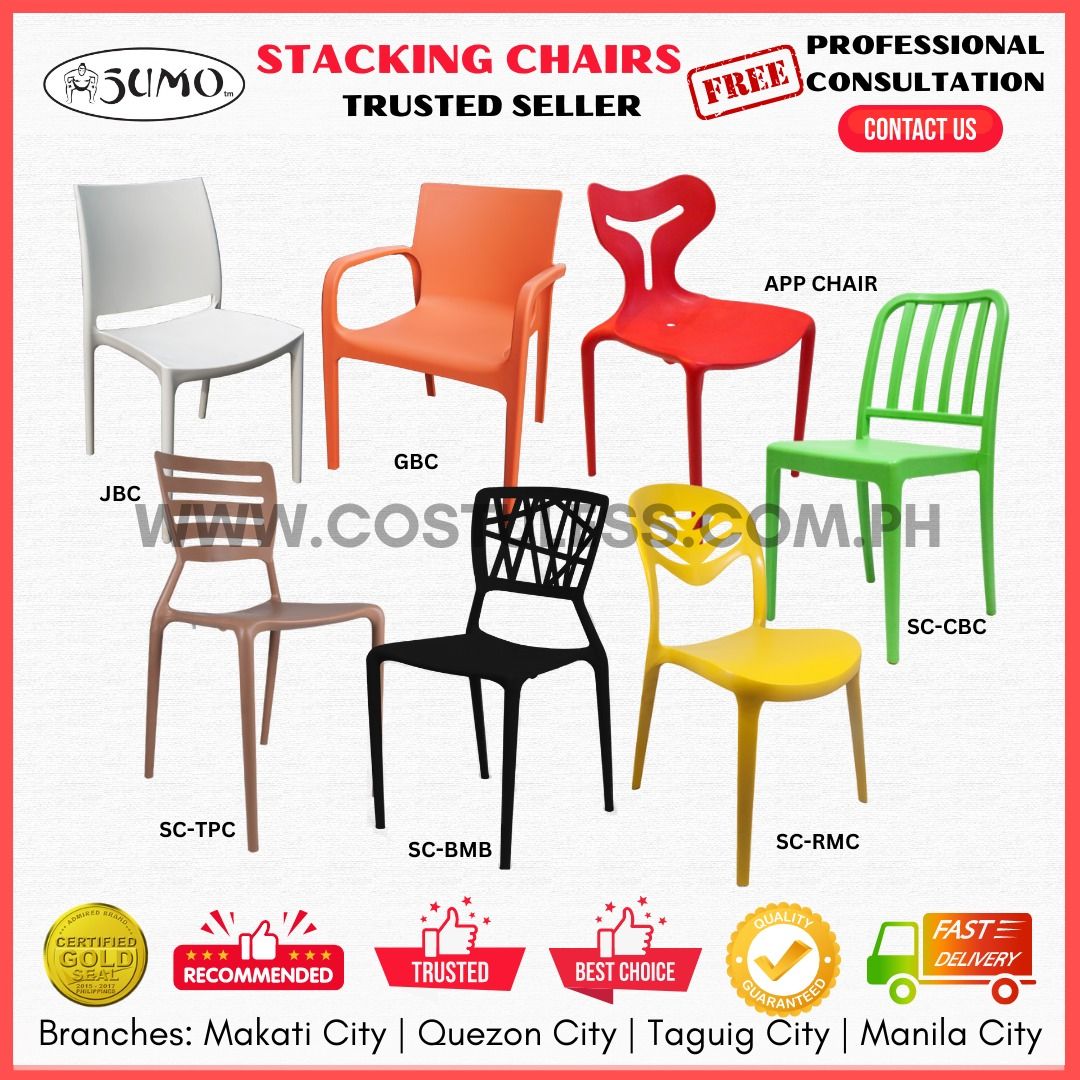 STACKING CHAIRS, Monobloc Chairs, Plastic Chair, Stackable Chair, Home ...