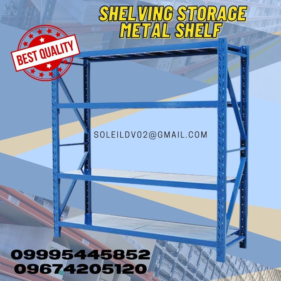 Stacking long span shelving storage metal shelf, Furniture & Home ...
