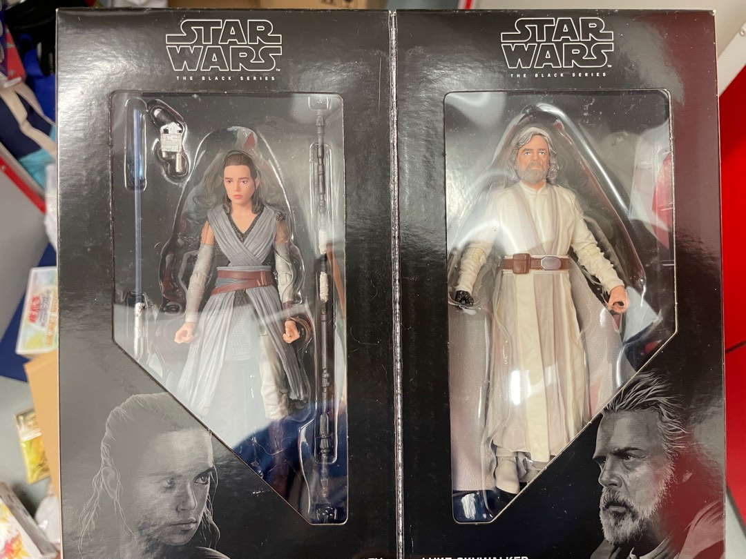 Star Wars The Black Series (Hasbro), Rey (Jedi Training) and Luke ...