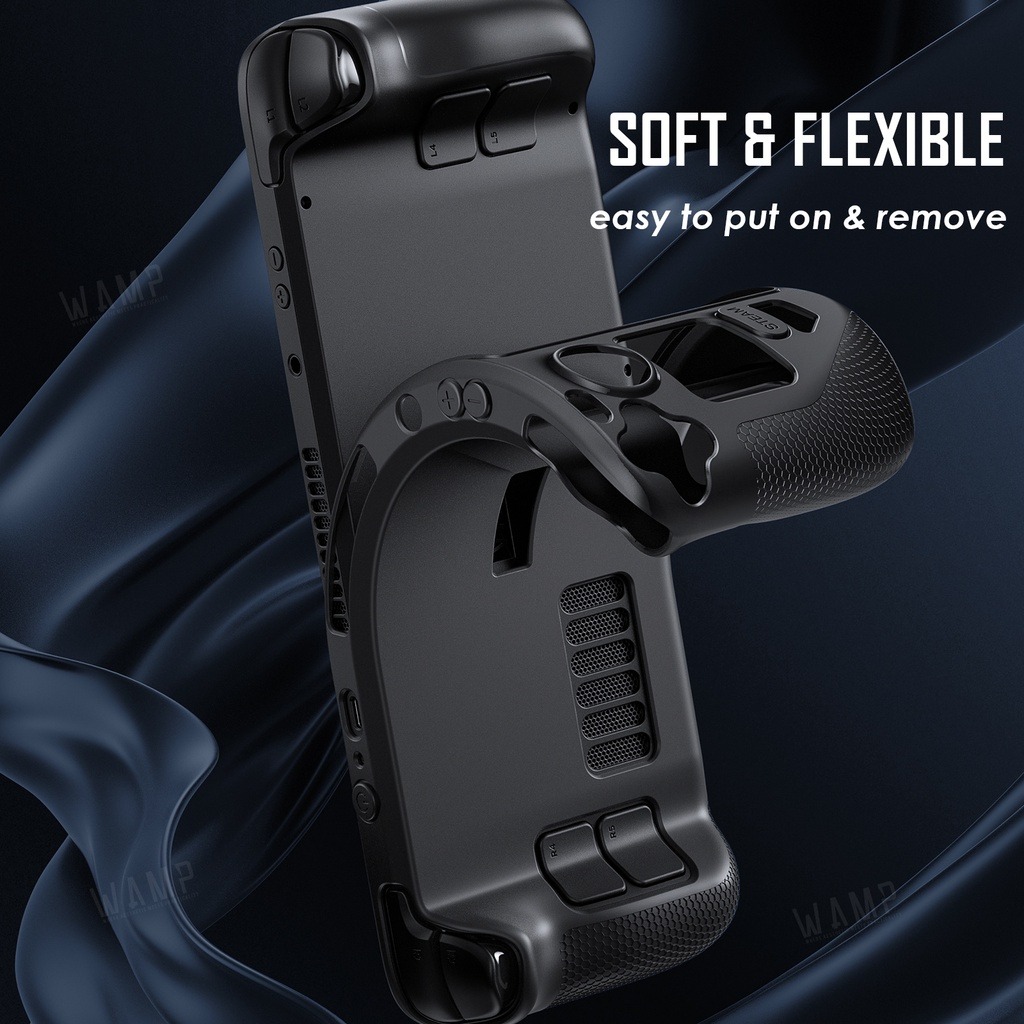 Steam Deck Ergonomic Protective Case Soft Silicon Anti-Slip Console ...