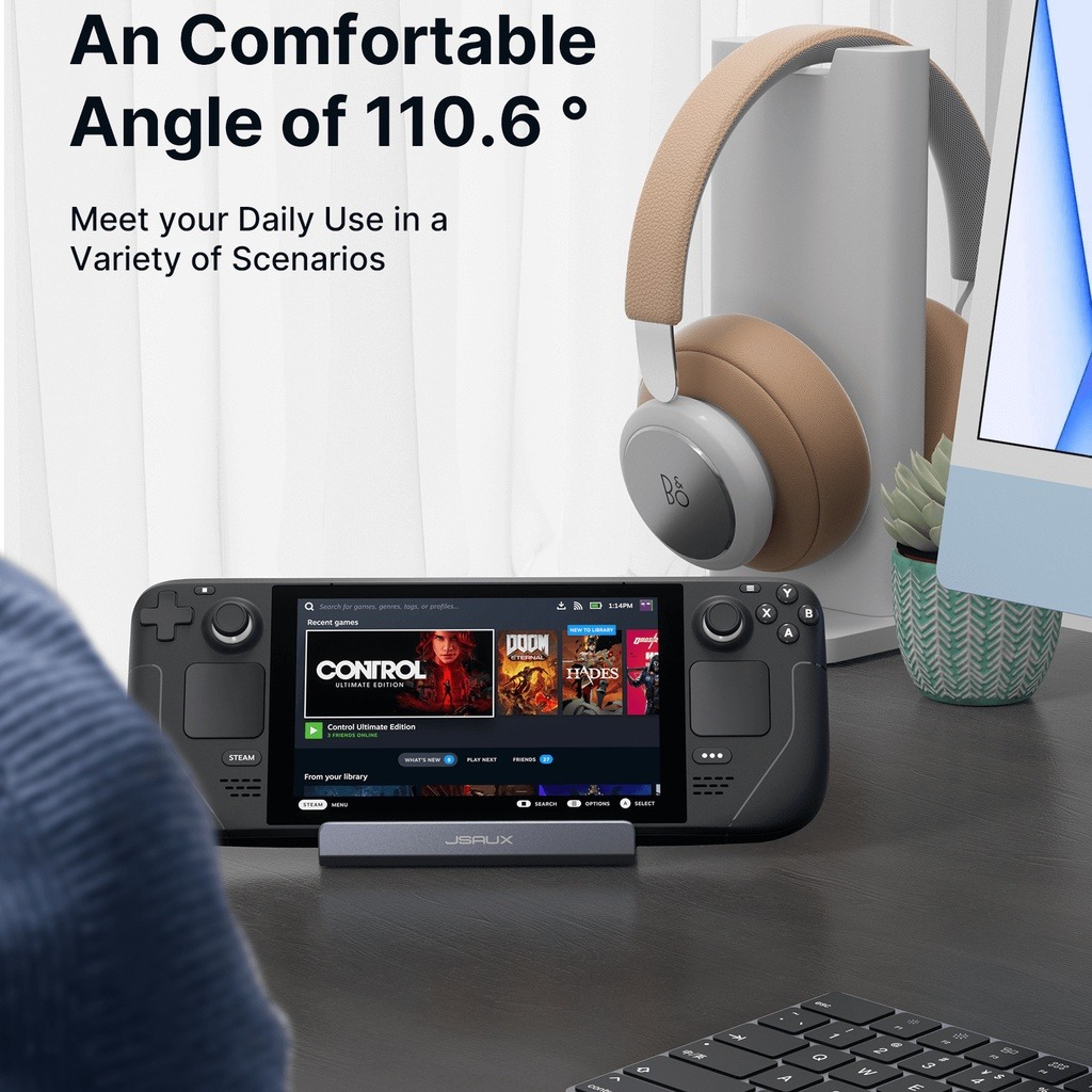 Steam Deck Stand Frosted Aluminum Holder Game Console Nintendo Switch Dock, Video Gaming, Gaming ...