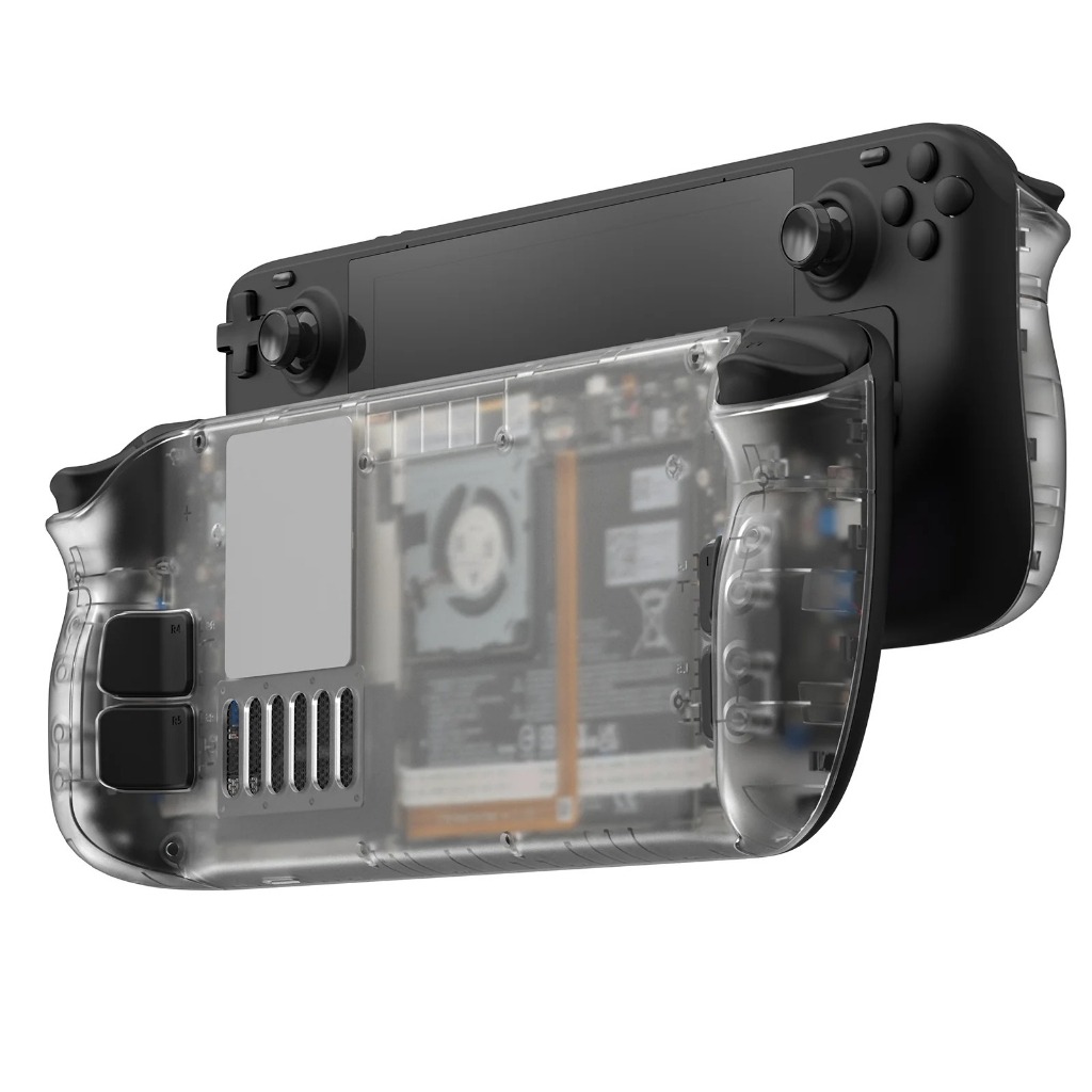 Steam Deck Transparent Back Plate Housing with Customizable Rear-Button ...