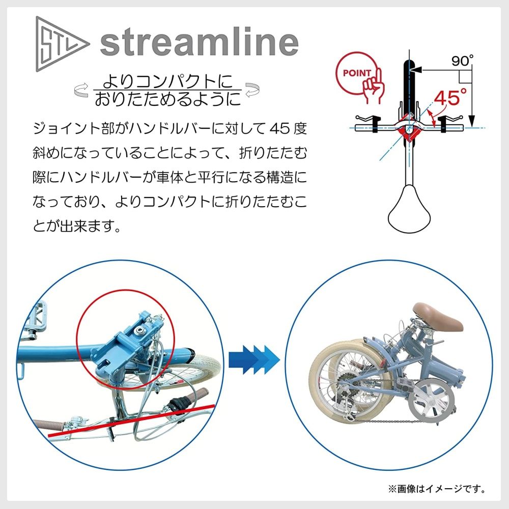 Streamline FDB166 Folding Bicycle, 16" 6-Speed Shifter, Steel Frame ...