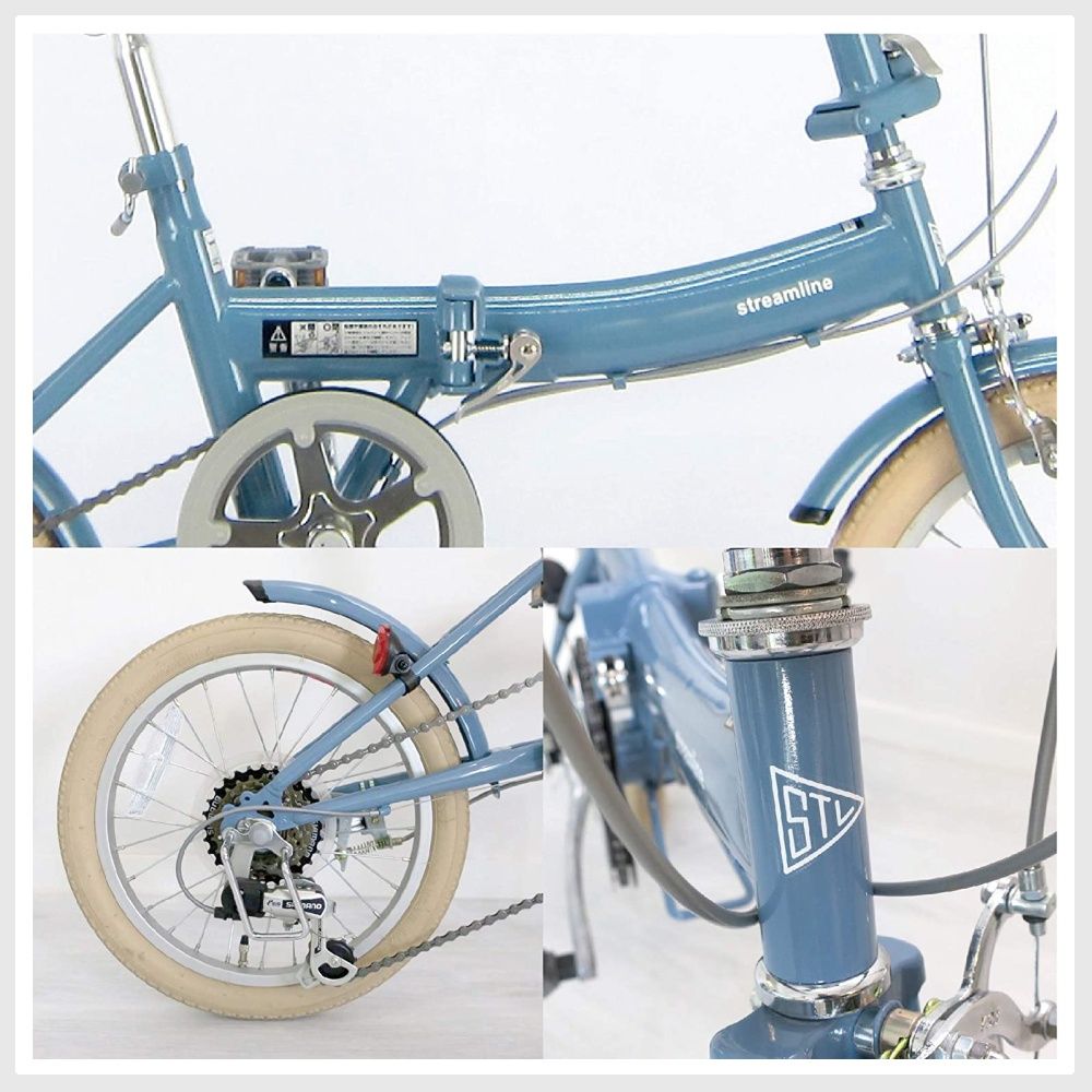Streamline FDB166 Folding Bicycle, 16" 6-Speed Shifter, Steel Frame ...