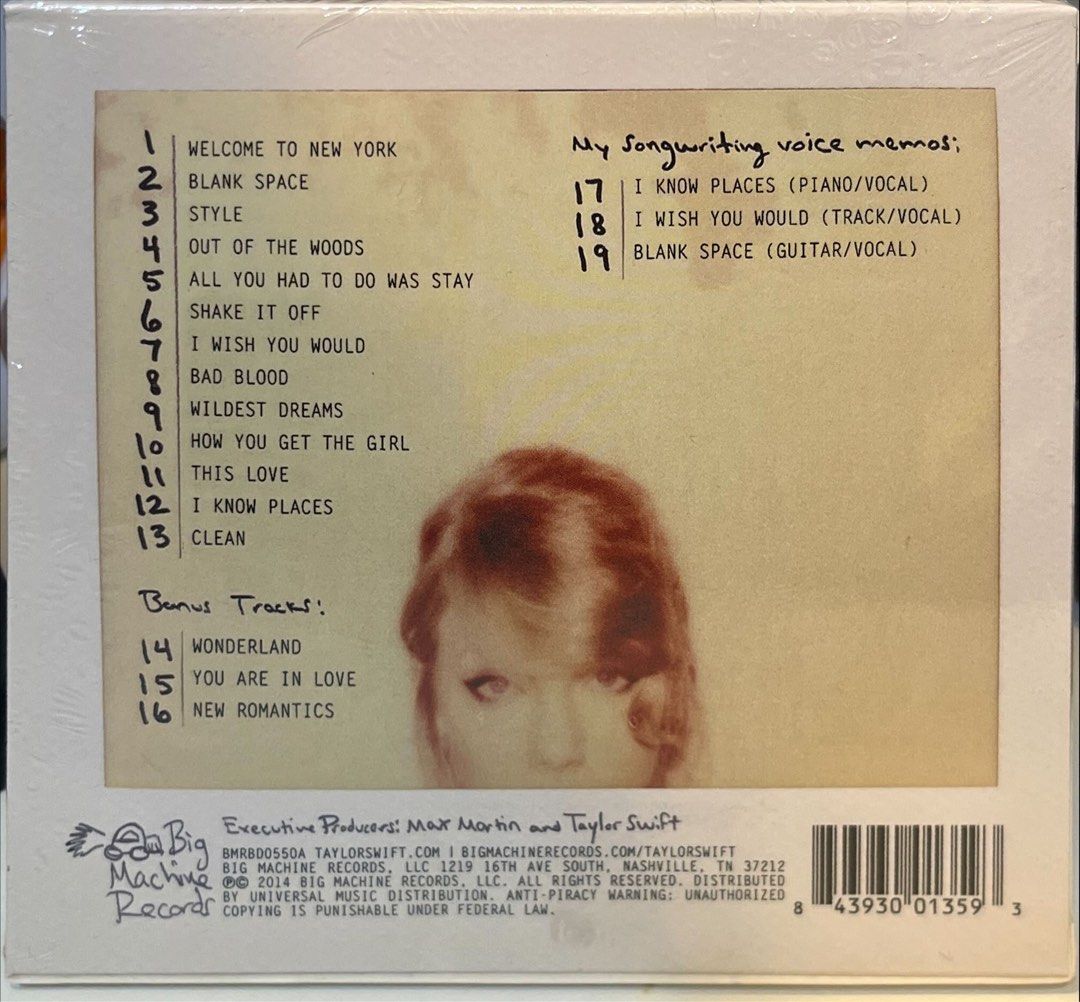 Taylor Swift: 1989 Target Deluxe Extra 3 Bonus Tracks, Hobbies & Toys ...