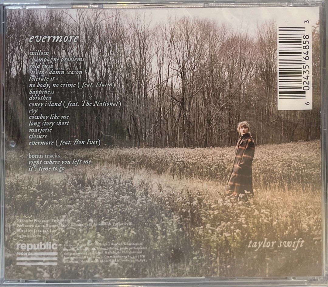 Taylor Swift: Evermore, Hobbies & Toys, Music & Media, CDs & DVDs on ...
