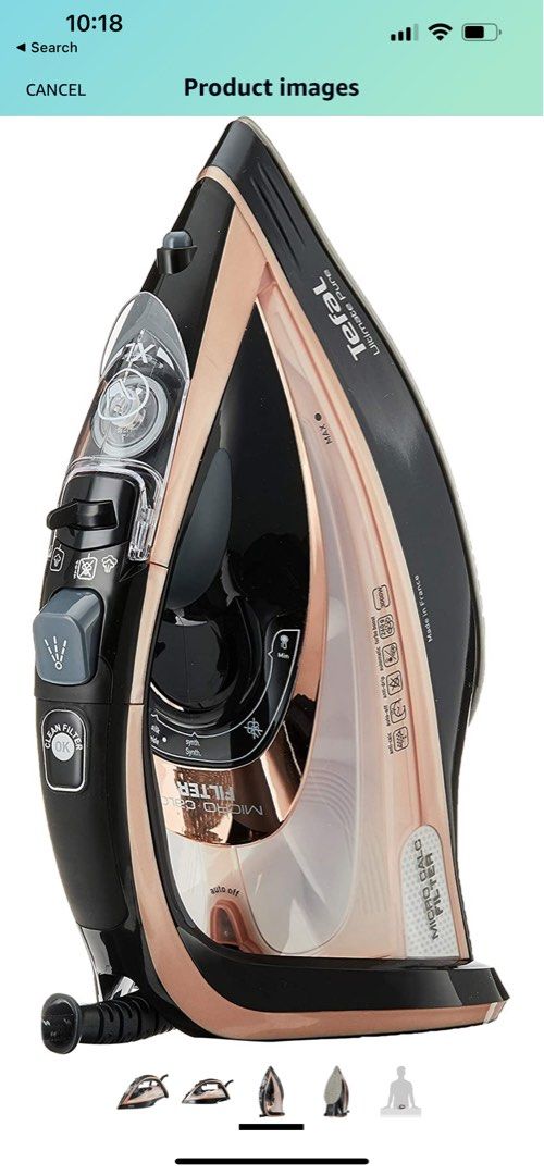Tefal Ultimate Pure Steam Iron FV9845, TV & Home Appliances, Irons ...
