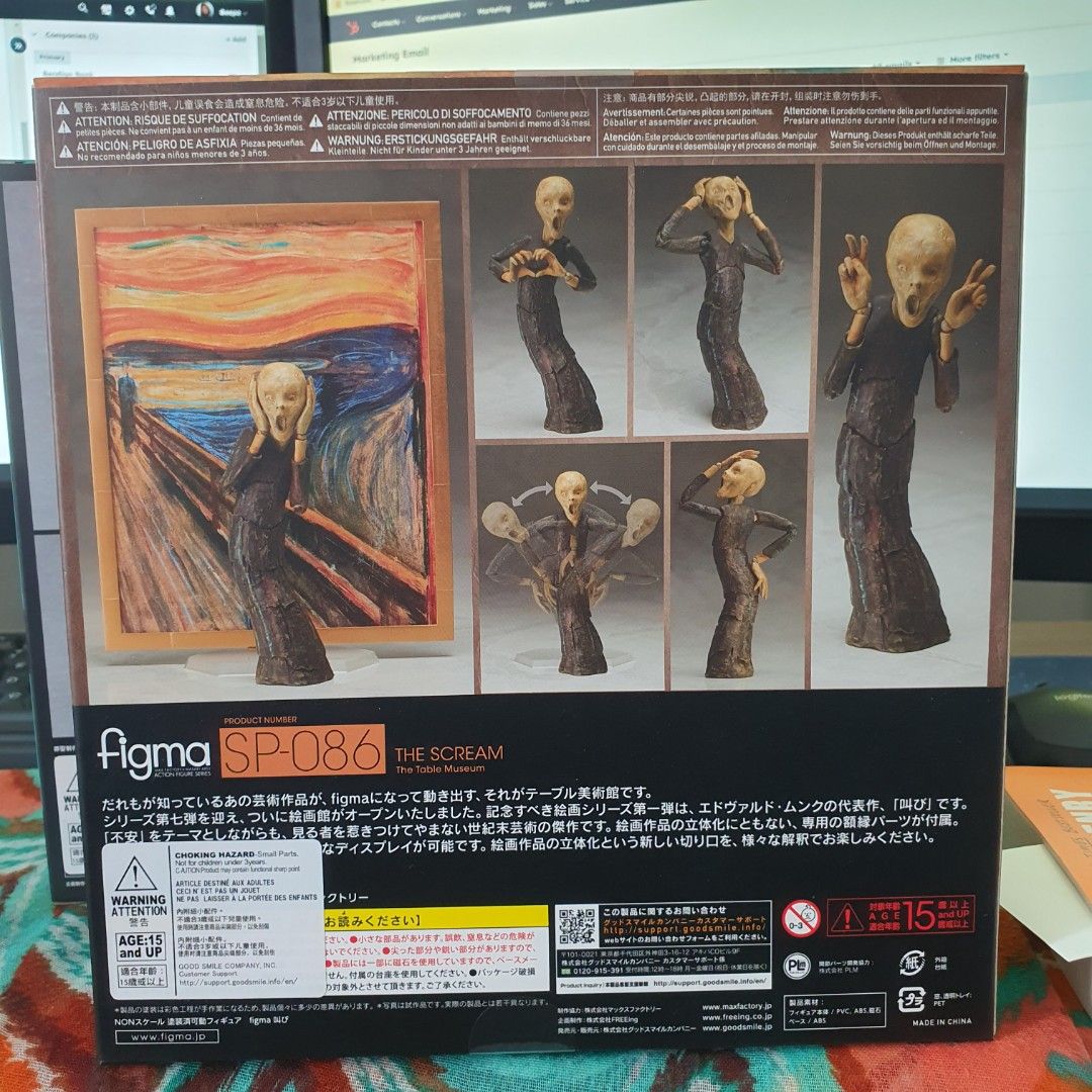 The Scream - The Table Museum figma, Hobbies & Toys, Toys & Games on ...