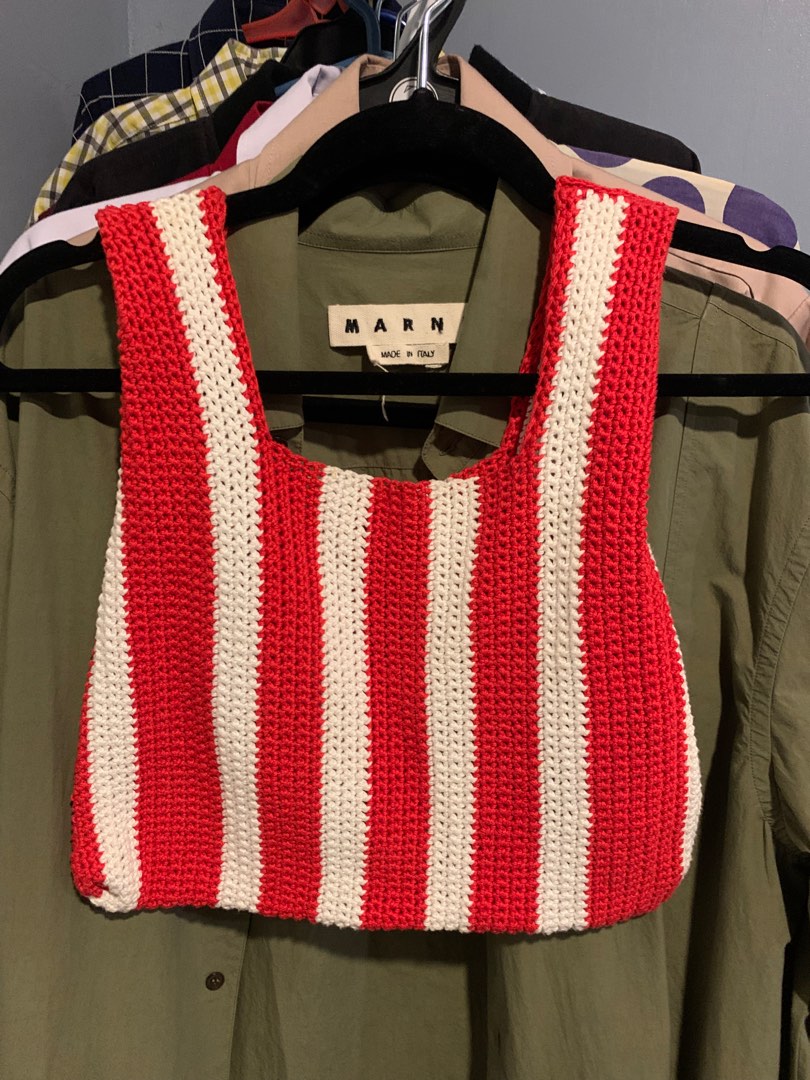 The TenTwenty Kids x tinda.ann crochet sando bag (red and white), Women ...