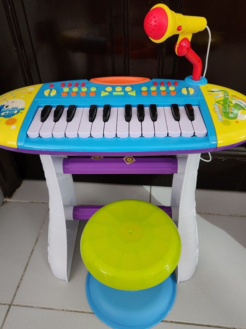 Toddler Toy Musical Keyboard with Stool, Hobbies & Toys, Toys & Games ...