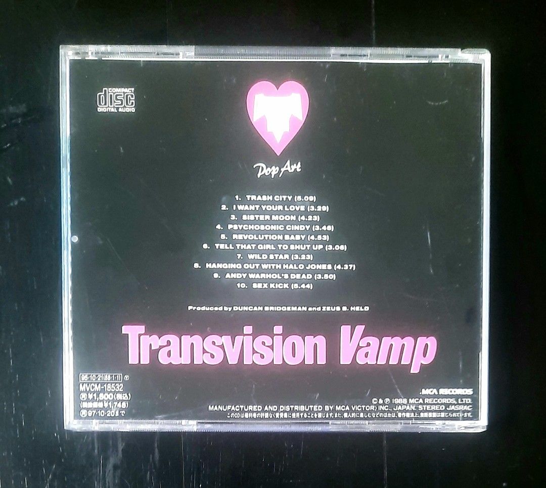 Transvision Vamp - Pop Art CD, Hobbies & Toys, Music & Media, CDs ...