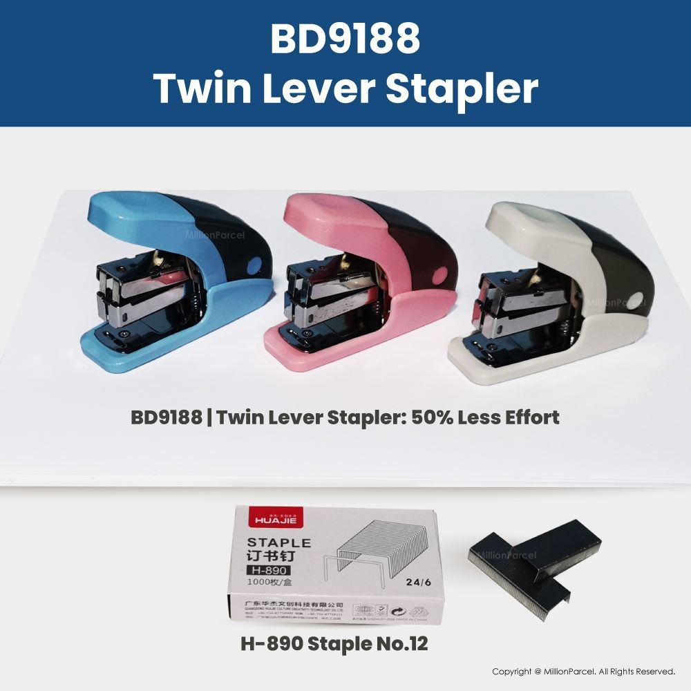 Twin Lever Stapler: 50% Less Effort | All type Stapler | Staples ...