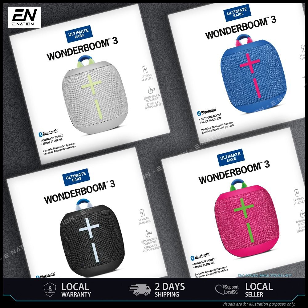 Ultimate Ears WONDERBOOM 3 Portable Bluetooth Speaker, Audio, Soundbars ...