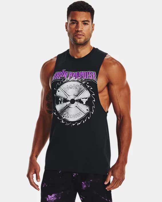 UnderArmour Project Rock Tank Top, Men's Fashion, Activewear on Carousell