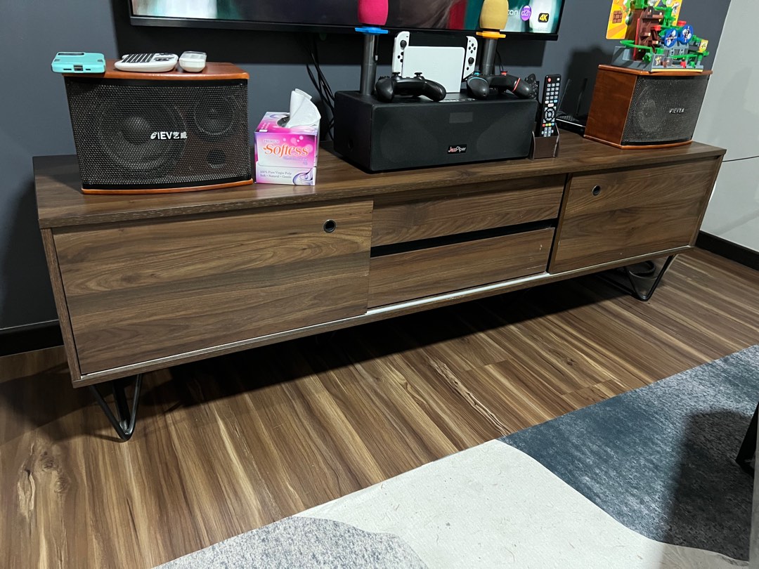 Walnut Tv Console, Furniture & Home Living, Furniture, TV Consoles on ...