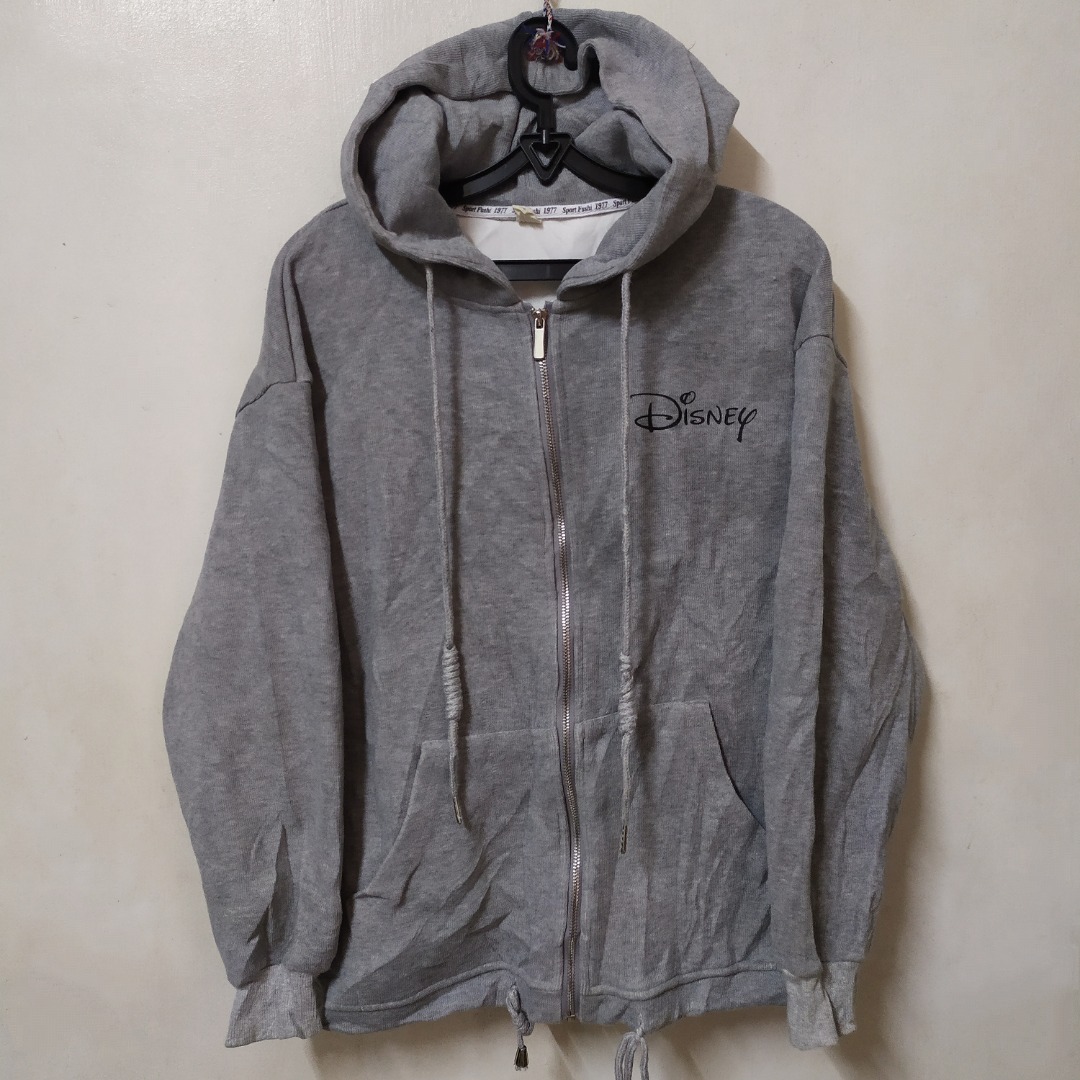Walt Disney Mickey Mouse Gray Hoodie Jacket, Women's Fashion, Coats ...