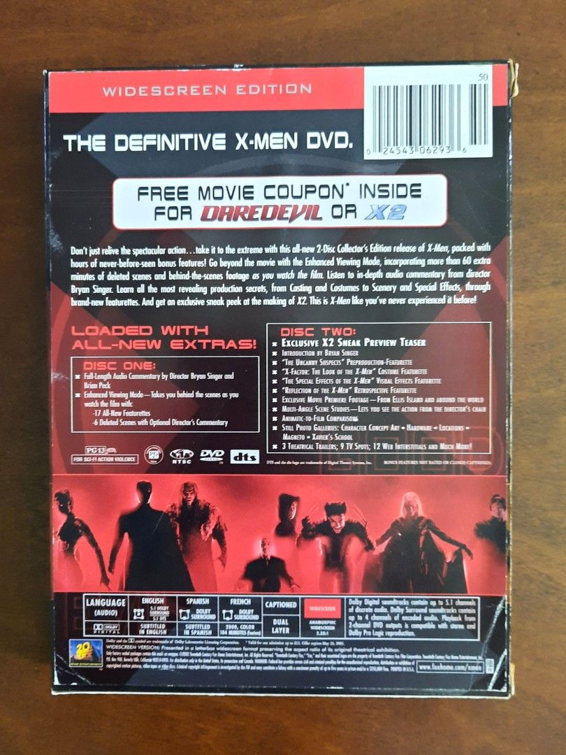 X-Men 1.5 (2000 2-DVD set), Hobbies & Toys, Music & Media, CDs & DVDs on Carousell