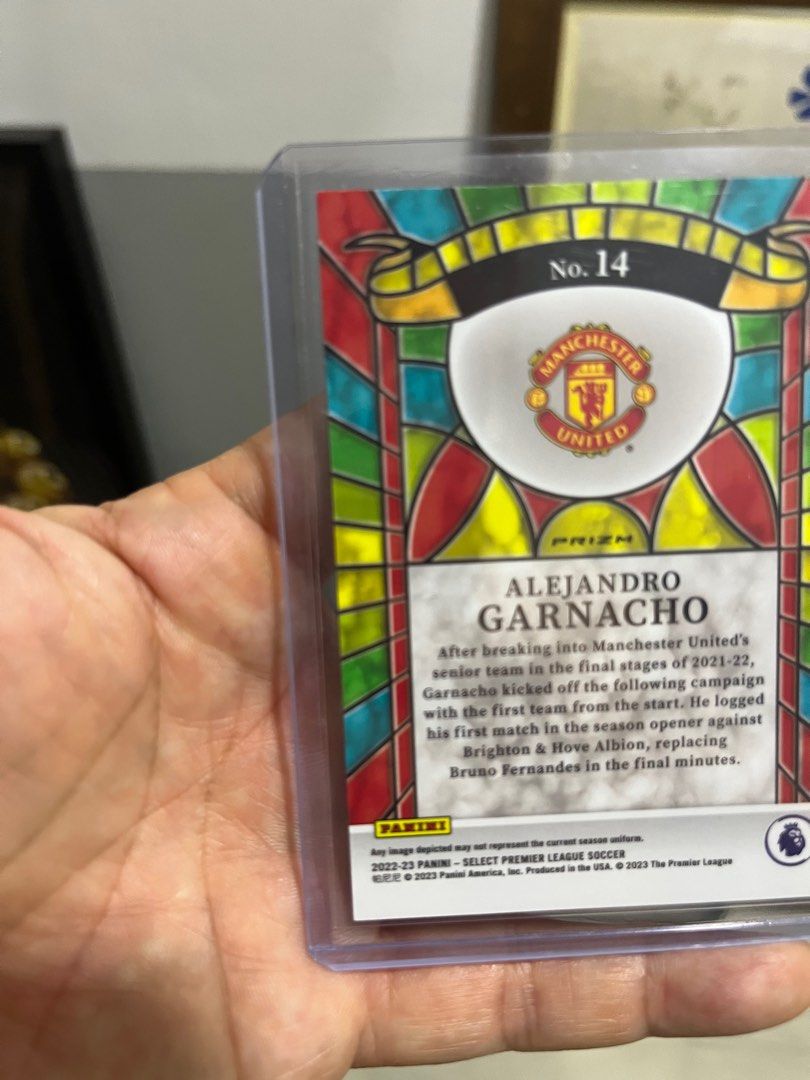 2022-23 Select stained glass Alejandro Garnacho RC, Hobbies & Toys ...