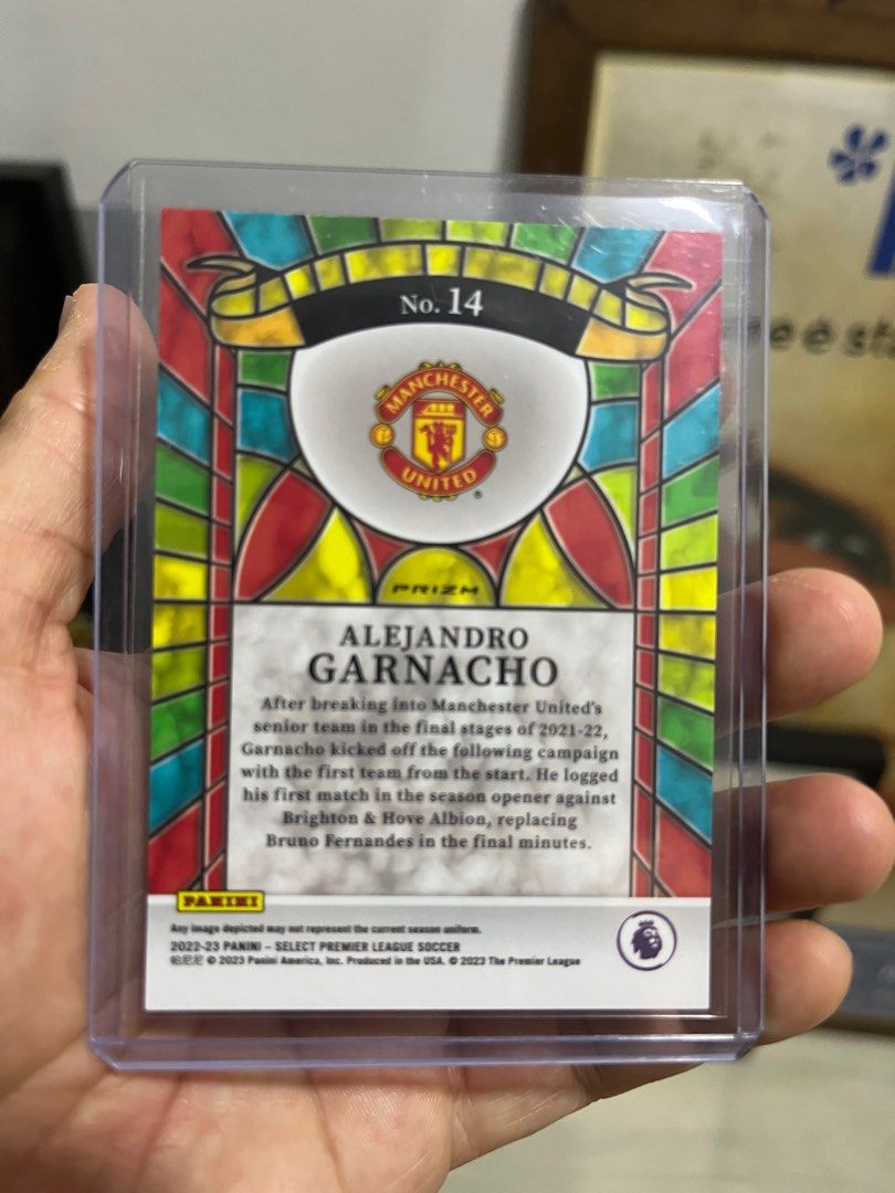 2022-23 Select stained glass Alejandro Garnacho RC, Hobbies & Toys ...