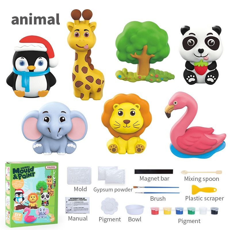 3D DIY Model Kids Plaster Art Painting Set Drawing Graffiti Color ...