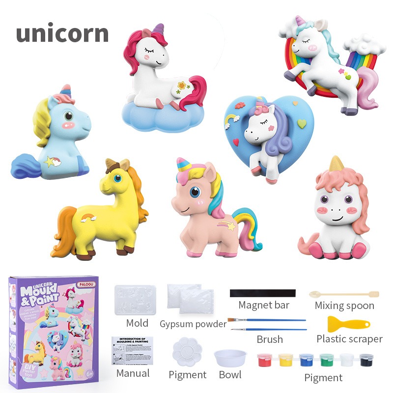 3D DIY Model Kids Plaster Art Painting Set Drawing Graffiti Color ...