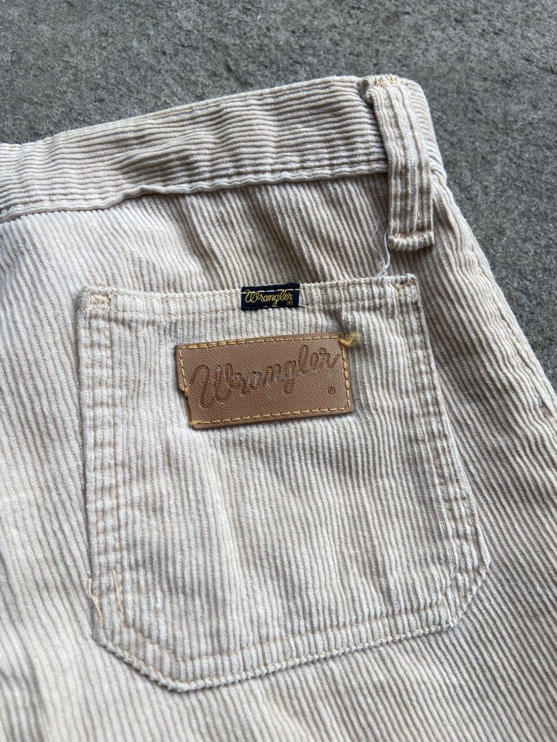 70s/80s wrangler cords, Men's Fashion, Bottoms, Trousers on Carousell
