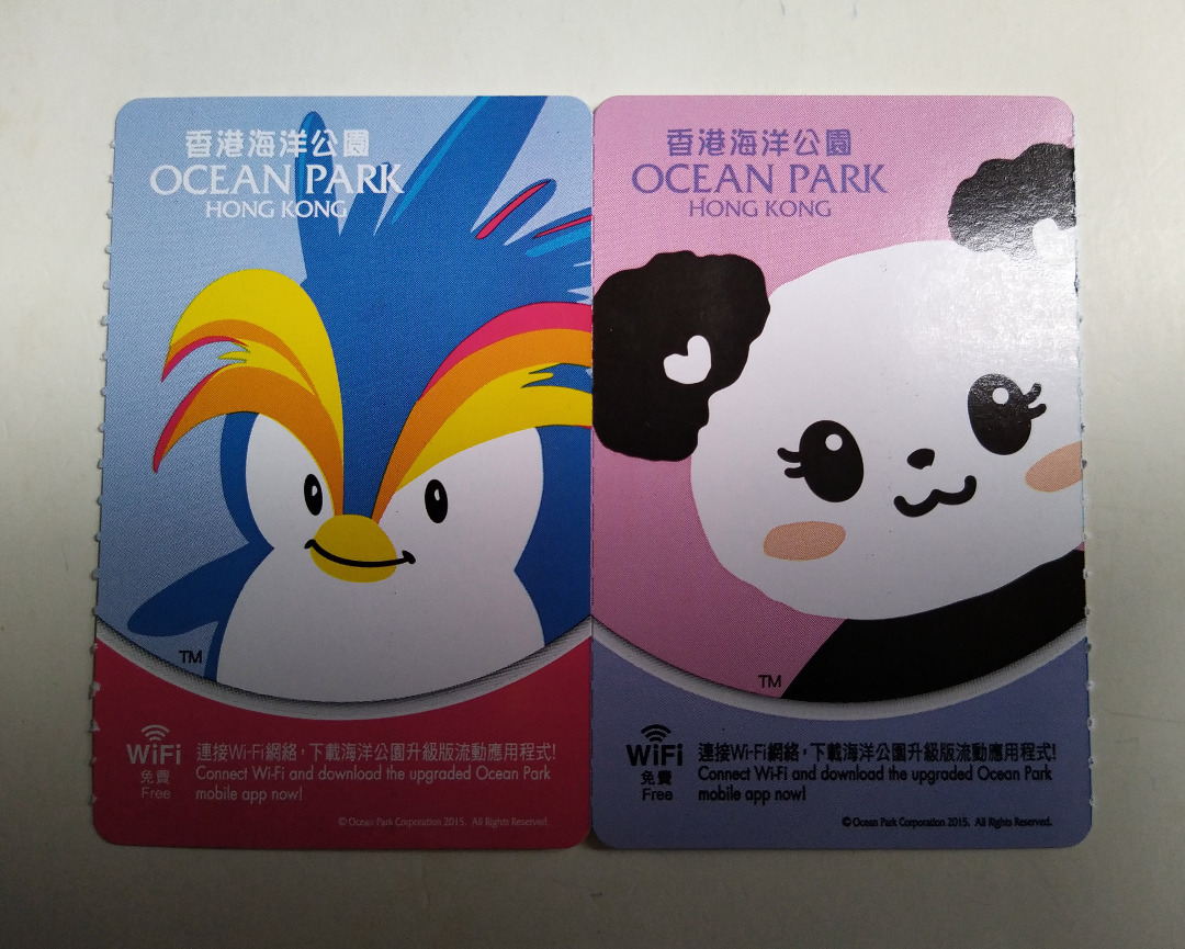 海洋公園成人門票 2張 Ocean Park Adult Ticket x 2, 門票＆禮券, 本地景點門票及交通 - Carousell