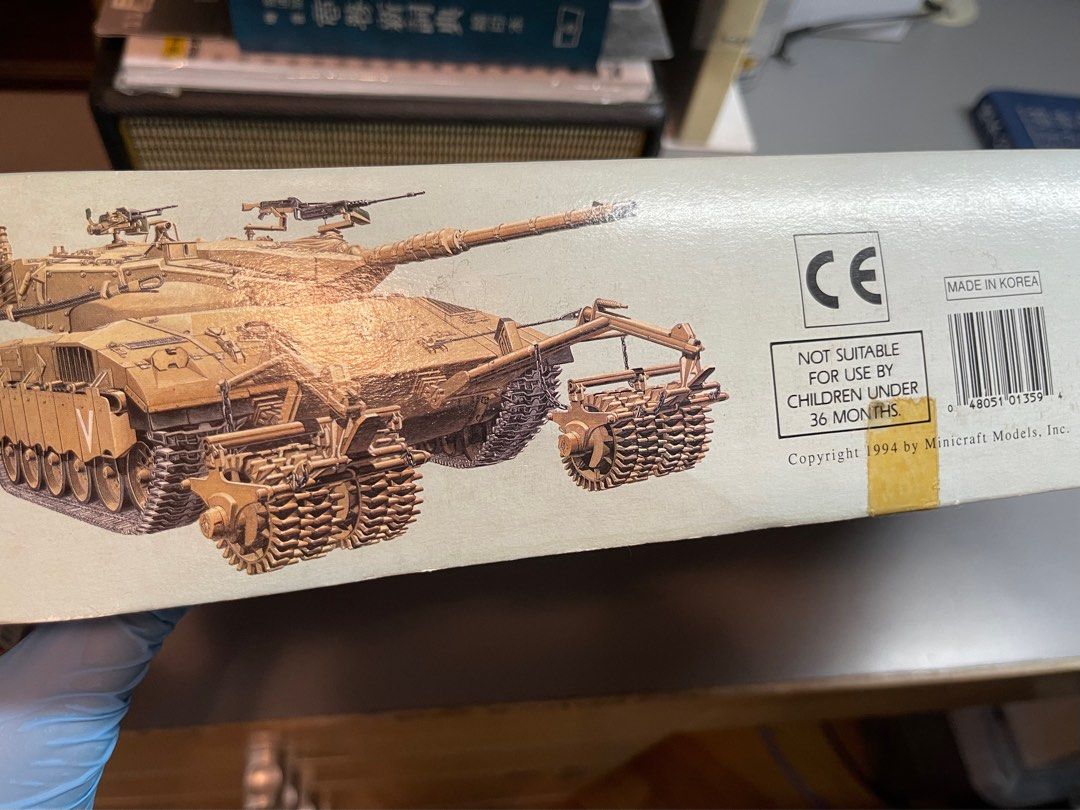 Academy Minicraft 1/35 IDF MERKAVA II MBT with KMT 4 MINE ROLLER, 興趣及遊戲 ...
