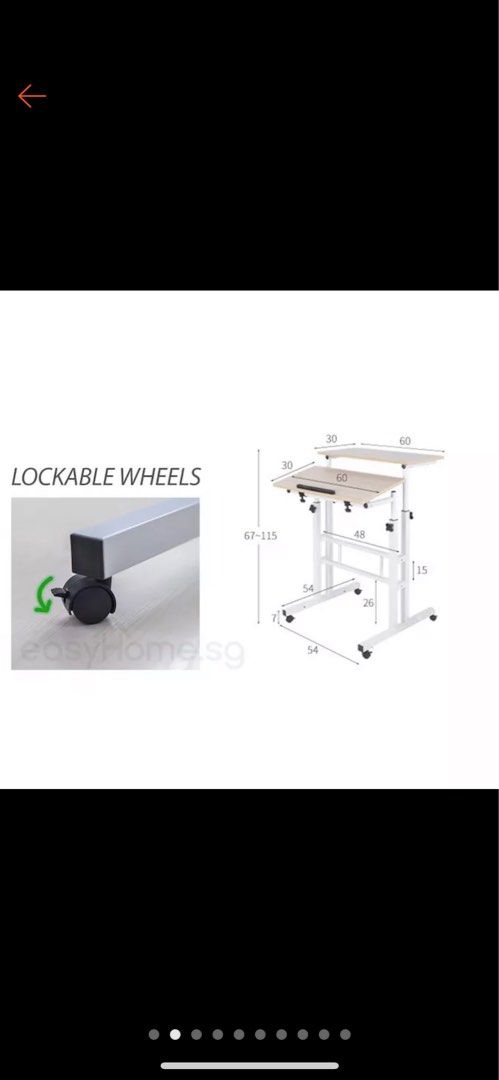 Adjustable table - Black, Furniture & Home Living, Furniture, Tables ...