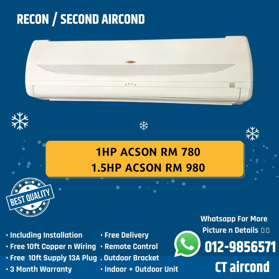Aircond 1.5hp York / Acson Abb0130, TV & Home Appliances, Air ...