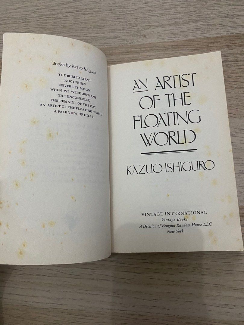 An Artist of the Floating World by Kazuo Ishiguro, Hobbies & Toys ...