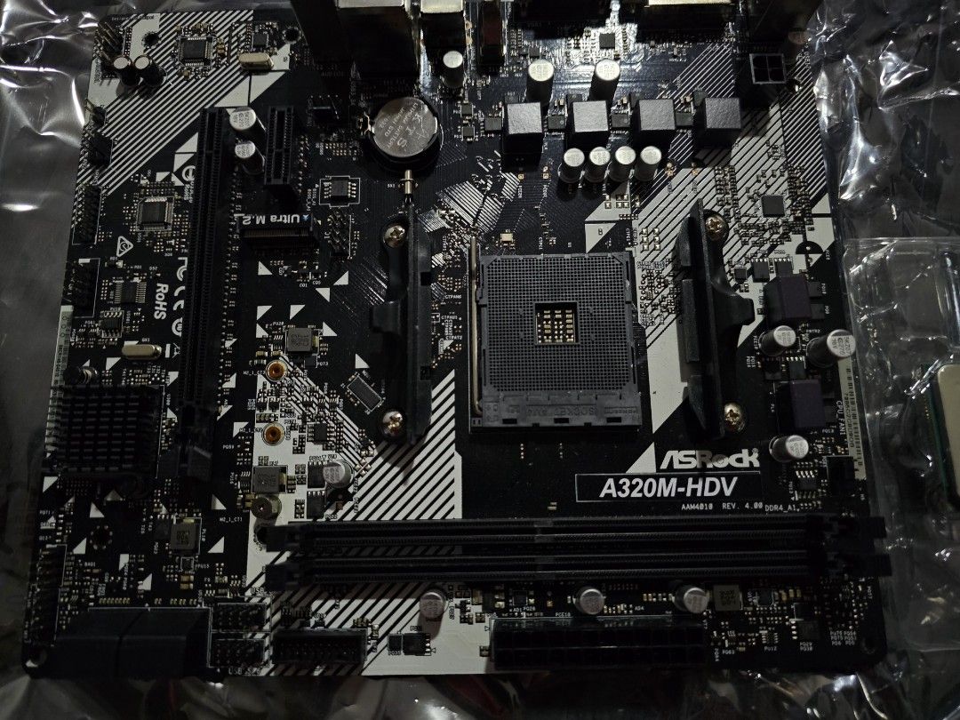 ASRock A320M-HDV Motherboard + AMD Ryzen 5 2600, Computers & Tech ...