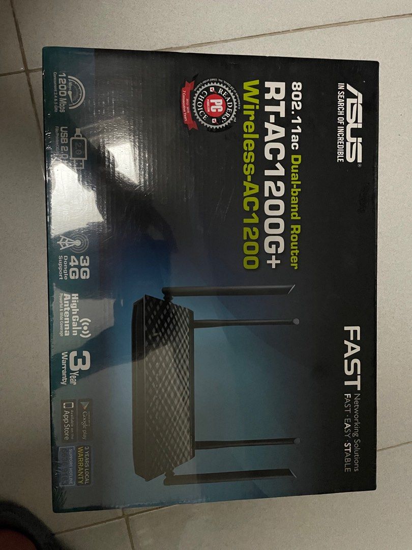 ASUS RT-AC1200G+ router, Computers & Tech, Parts & Accessories ...