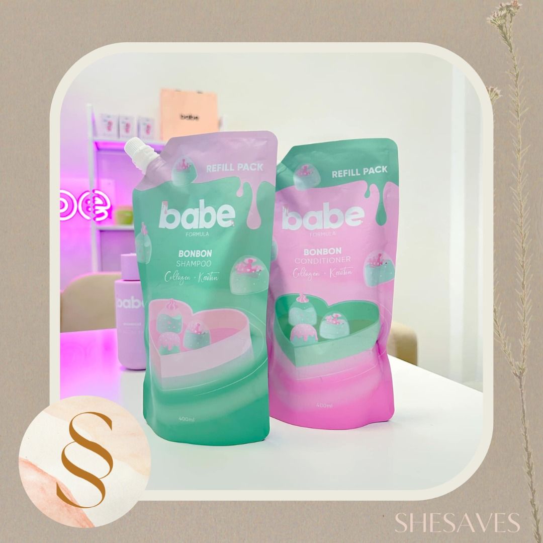 Babe Formula Bonbon Whimsicle 400ml Refill Pouches Shampoo Conditioner ...