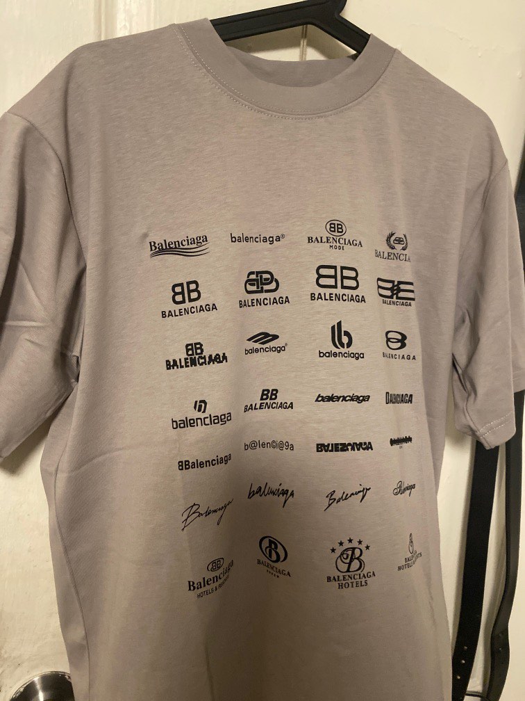 Balenciaga Multi-logo tee, Men's Fashion, Tops & Sets, Tshirts & Polo ...