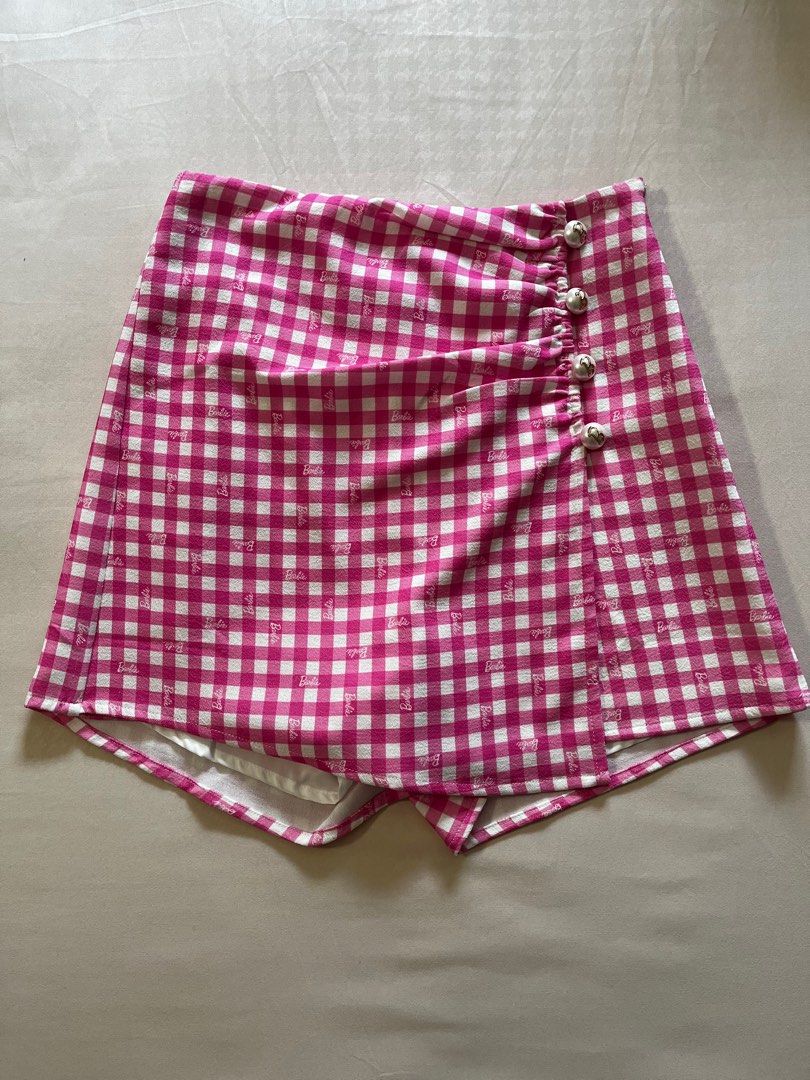 Barbie Gingham Skort, Women's Fashion, Bottoms, Skirts on Carousell