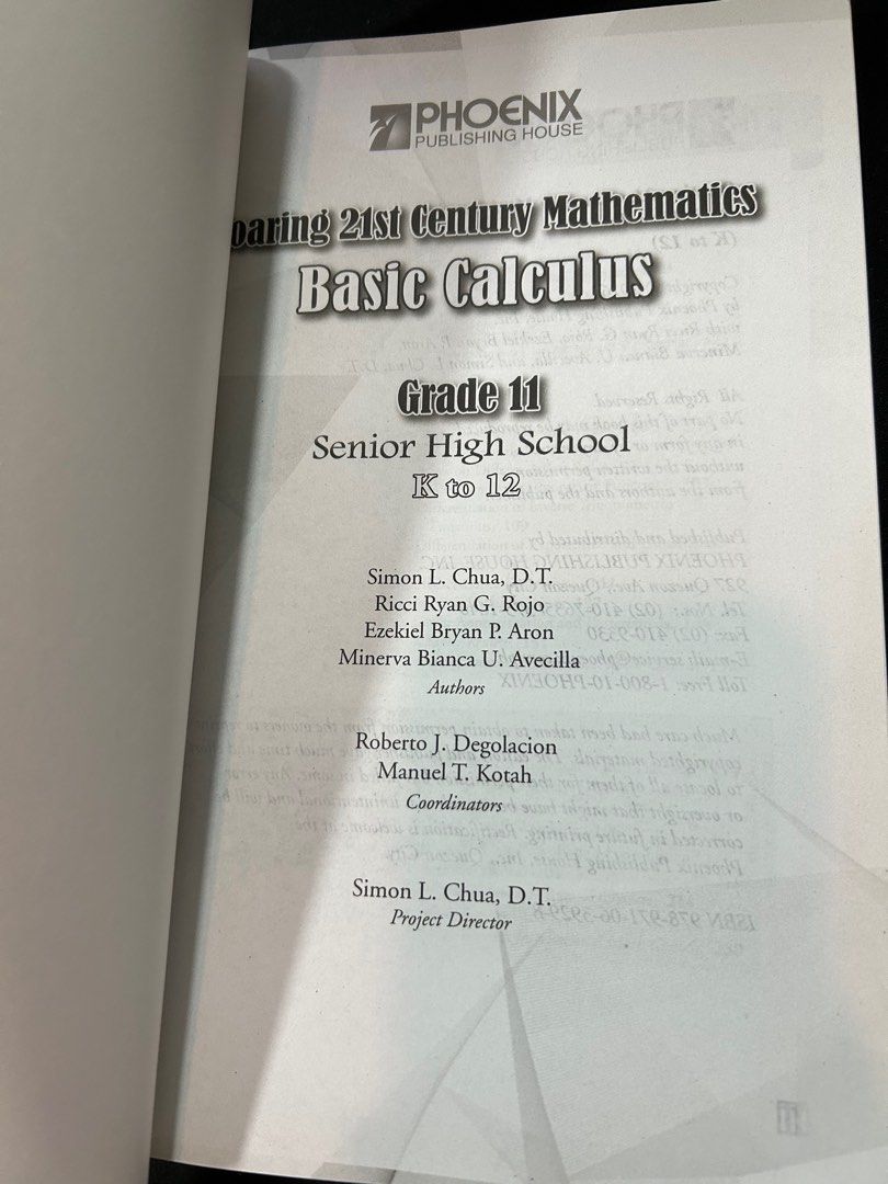 Basic Calculus Grade 11, Hobbies & Toys, Books & Magazines, Textbooks ...